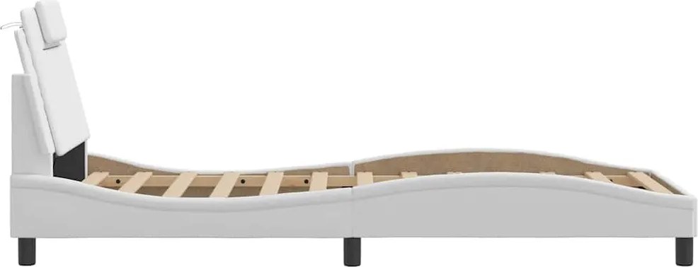 Rám postele Viana bez matrace bílý 80 x 200 cm umělá kůže 3208055