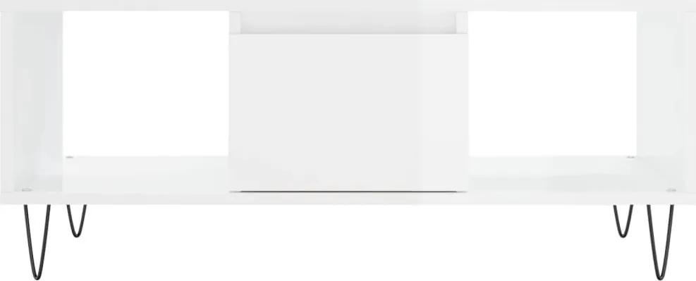vidaXL Konferenční stolek 90x50x36,5 cm kompozitní dřevo [830590] Barva: Bílá