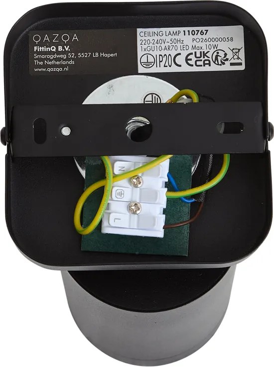 Moderní stropní svítidlo černé GU10 70mm - Jeana Luxe