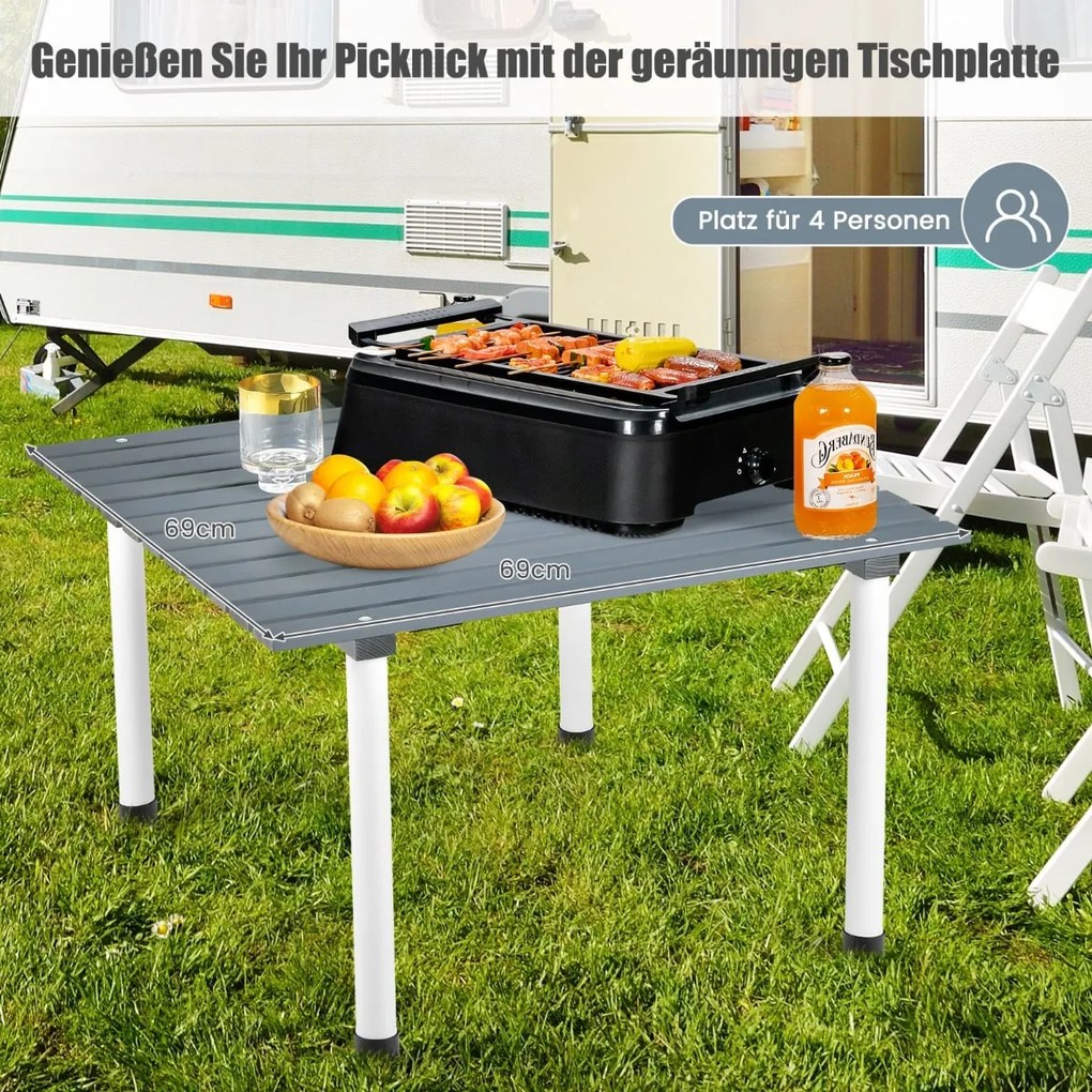Costway Skládací kempingový stůl s taškou na plážové pikniky a rybářské výlety