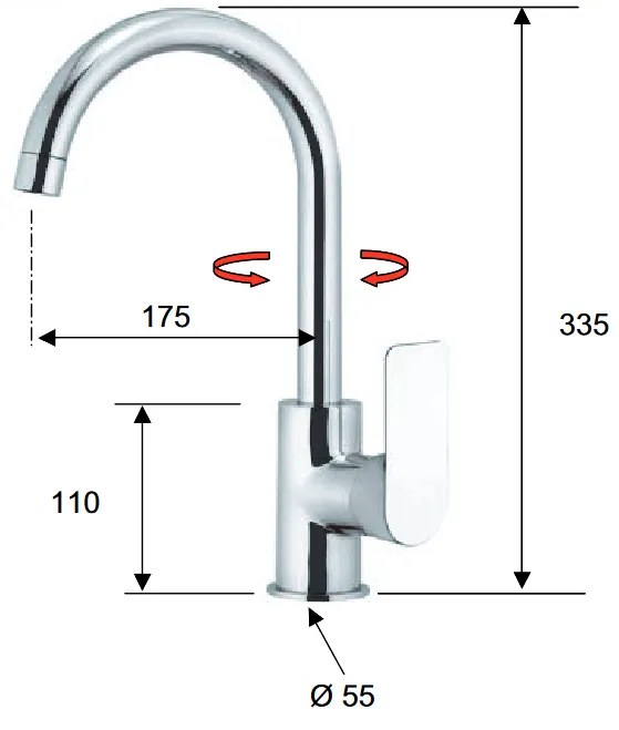 HOPA Stojánková dřezová baterie ARNO 7237 - bílá matná BAREI7237