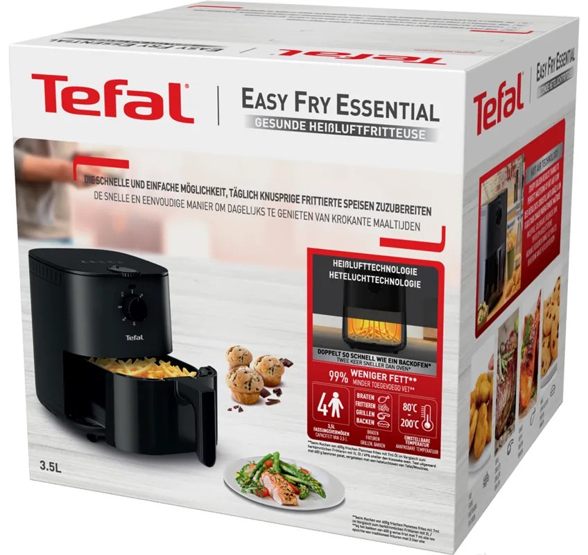 Horkovzdušná fritéza Tefal Easy Fry Essential EY130815 Černá