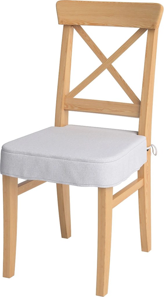 Sedák na židli IKEA Ingolf barva šedá látka pletený vzor
