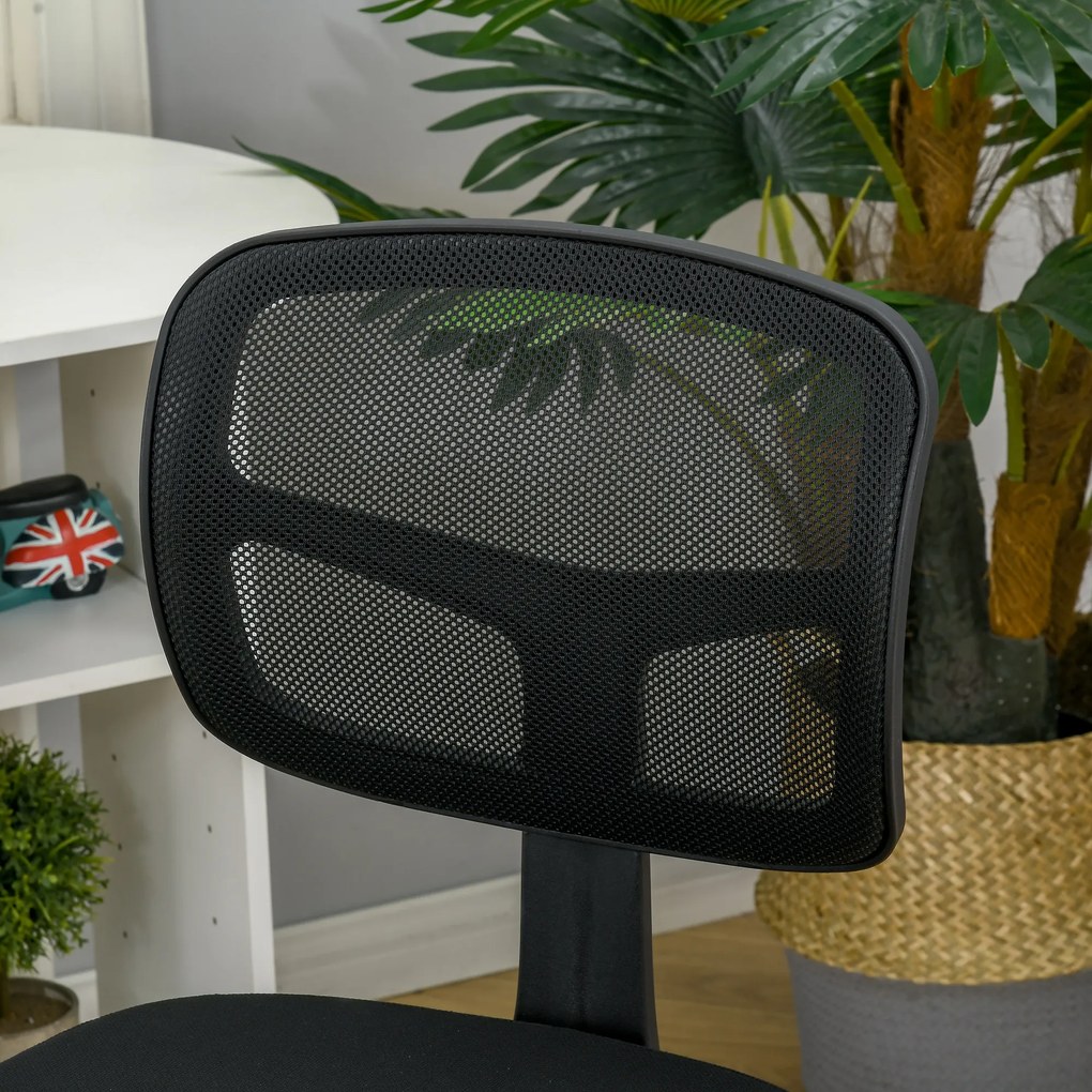 Vinsetto Ergonomická síťová kancelářská židle 360° otočná s nastavovací výškou, prodyšným bederním opěradlem a bezpodmínečnými kolečky 43x48x77,5-89,…