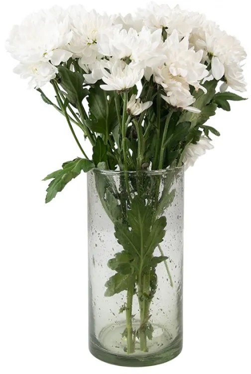 Skleněná transparentní foukaná váza Sandy – 10x20 cm