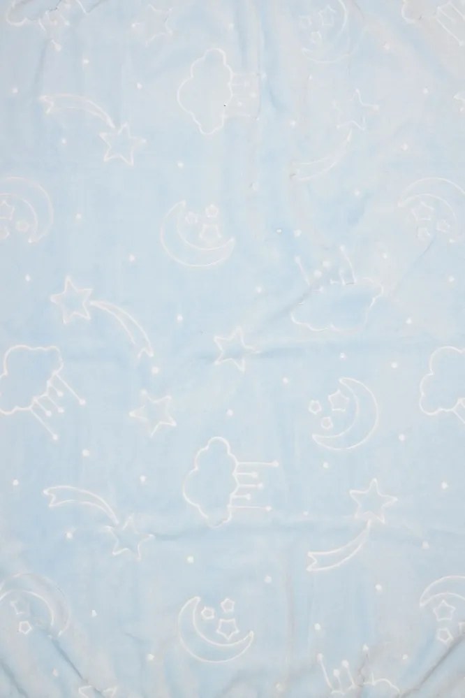 Tegatex Dětská deka mikroflanel - Modré mráčky 100*120 cm