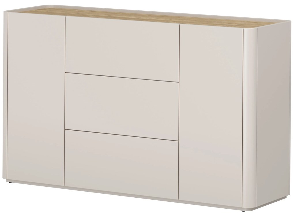 Komoda Elivo 150 cm - kašmírová / dub olejovaný