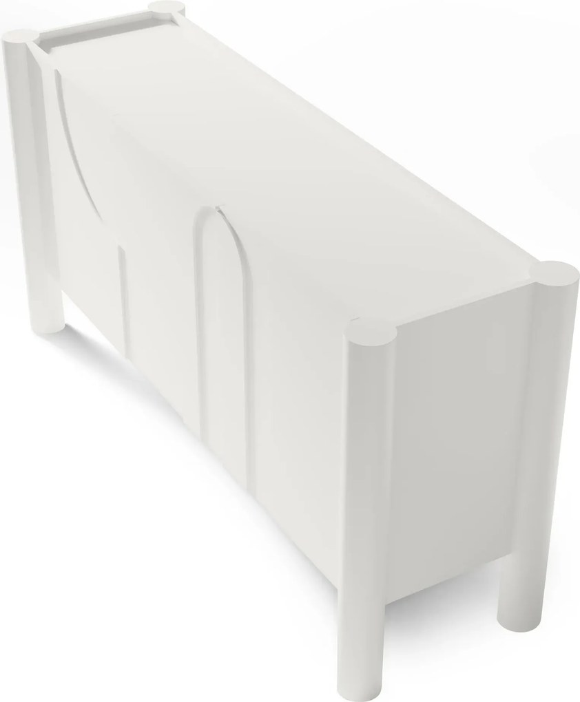Designová komoda Lunaria 160 cm bílá