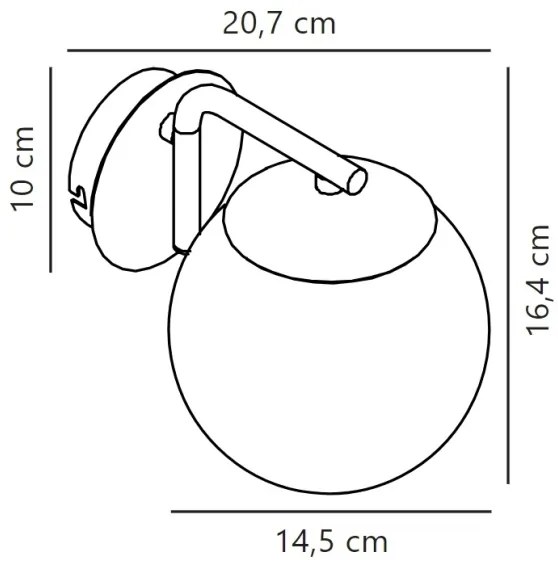 Nordlux - Nástěnná lampa GRANT 1xE14/40W/230V černá