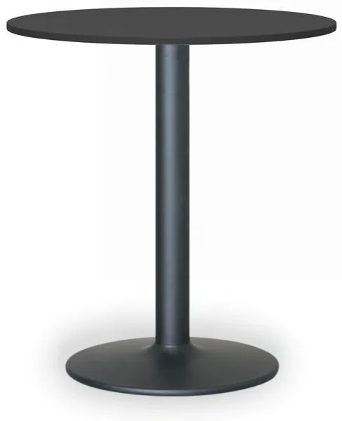 Konferenční stolek FILIP II, průměr 80 cm, černá podnož, grafit