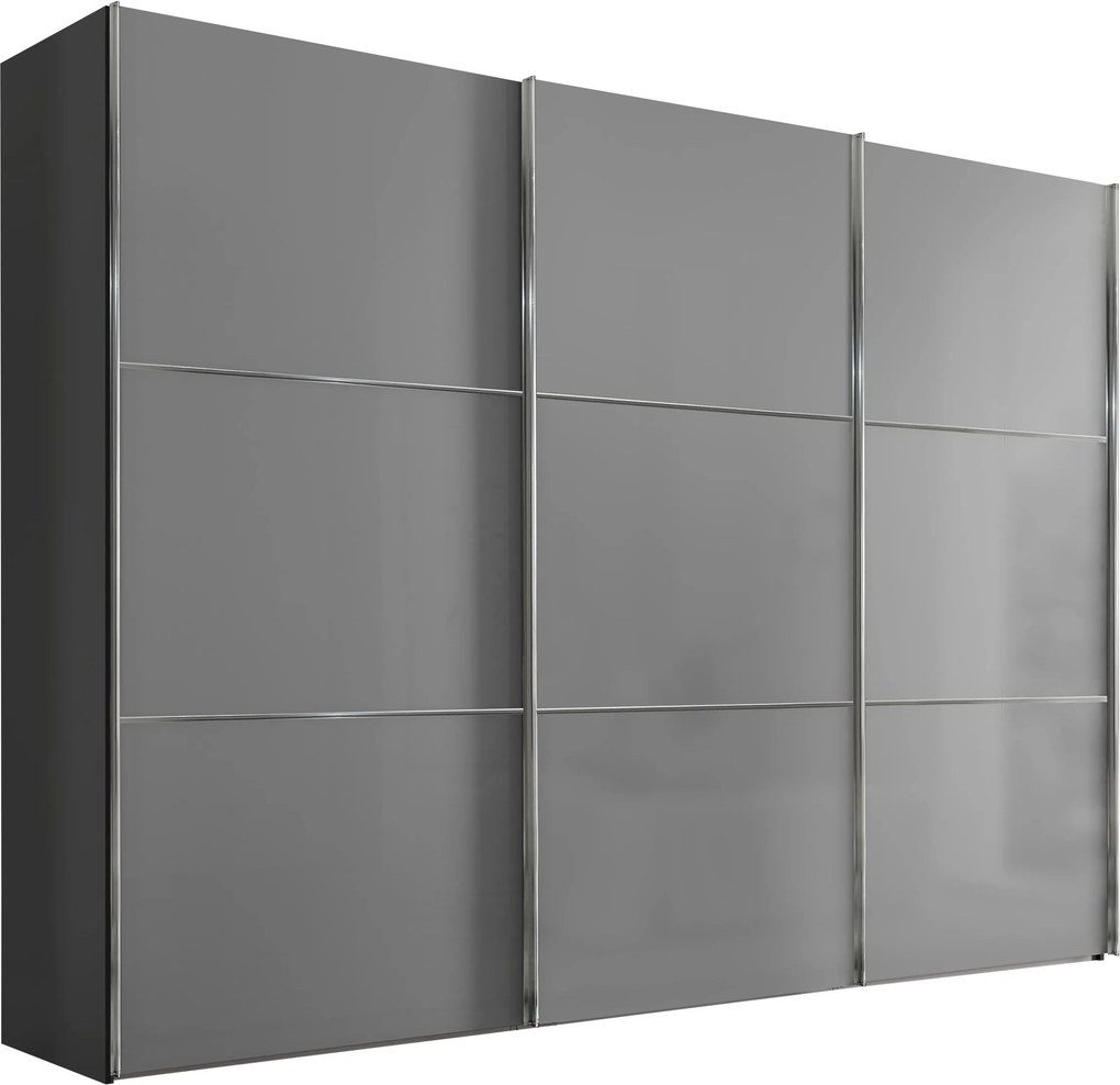 XXXLutz SKŘÍŇ S POSOUVACÍMI DVEŘMI, světle šedá, tmavě šedá, 280/222/68 cm Moderano - Šatní skříně - 000531006080