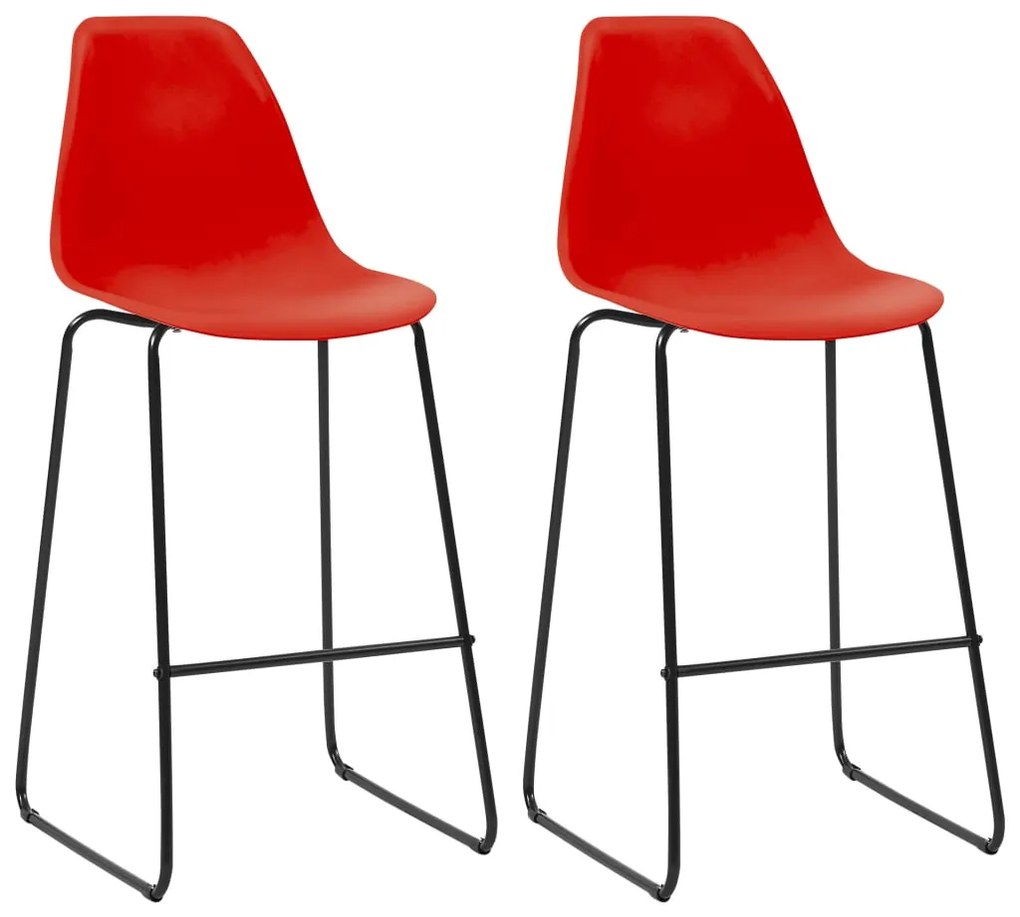 281511 vidaXL Barové židle 2 ks červené plast