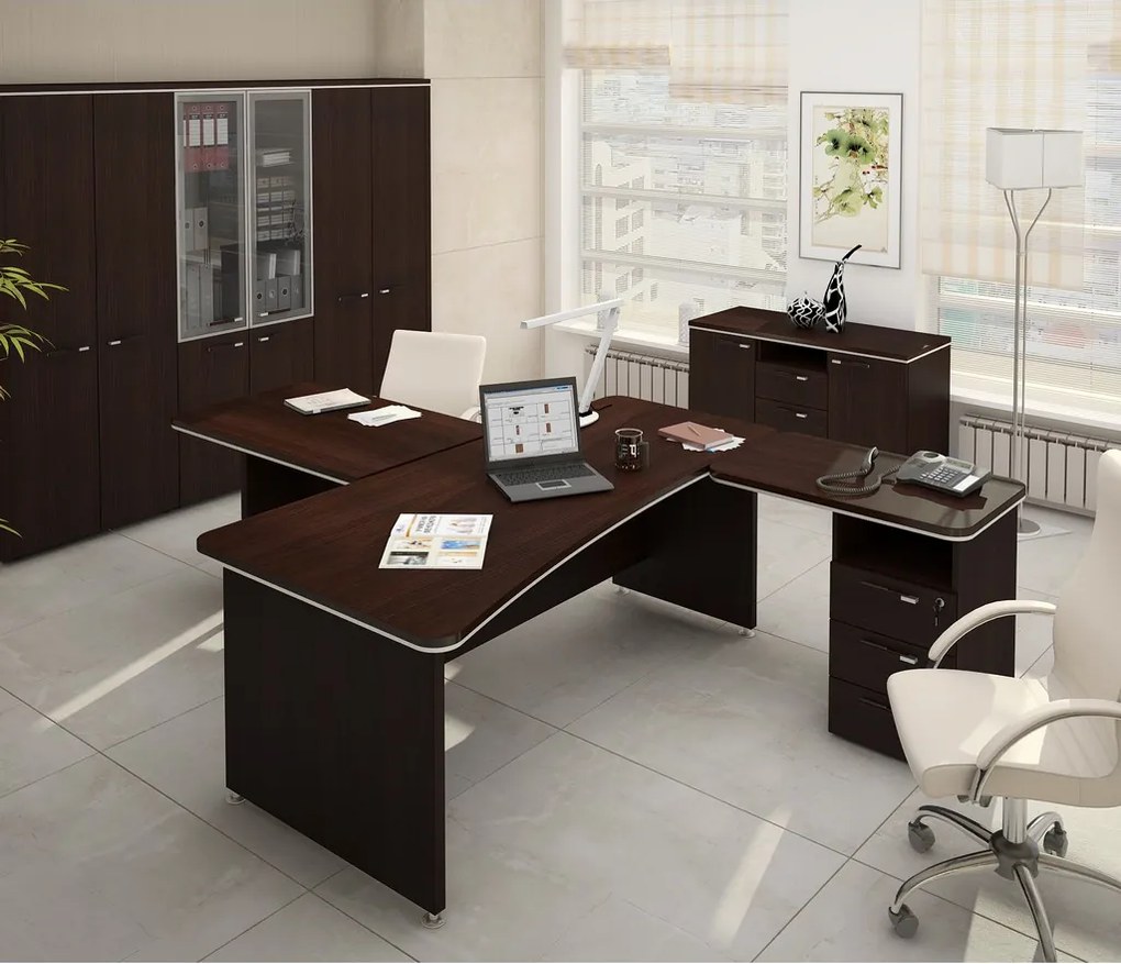 Sestava kancelářského nábytku TopOffice 1, wenge