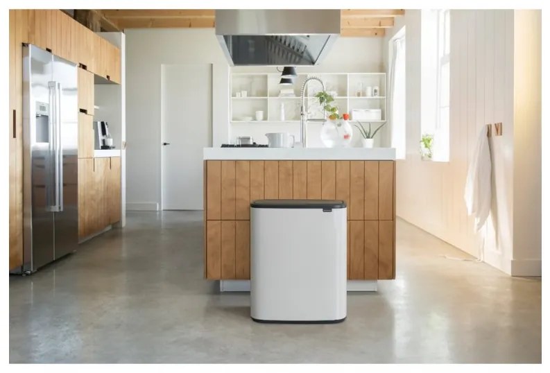 Brabantia BO TOUCH BIN Dotykový odpadkový koš 2x30 l - bílá