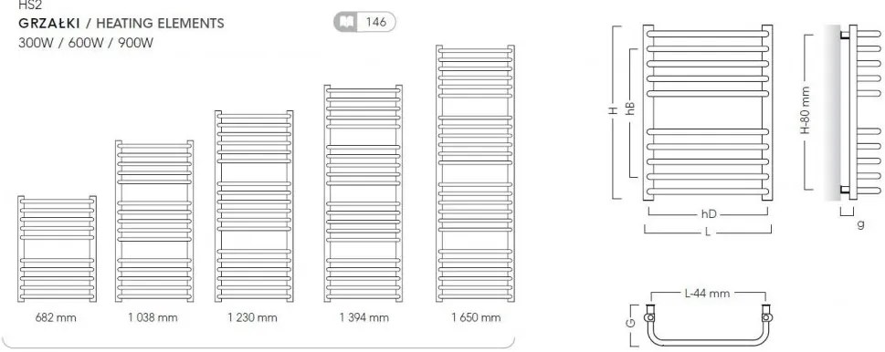 Instalprojekt Koupelnový radiátor BOLERO Barva radiátoru - Bílá, Rozměr radiátoru - 500 x 682 mm, výkon 344 W, Typ připojení - Boční RADBOL557035BN