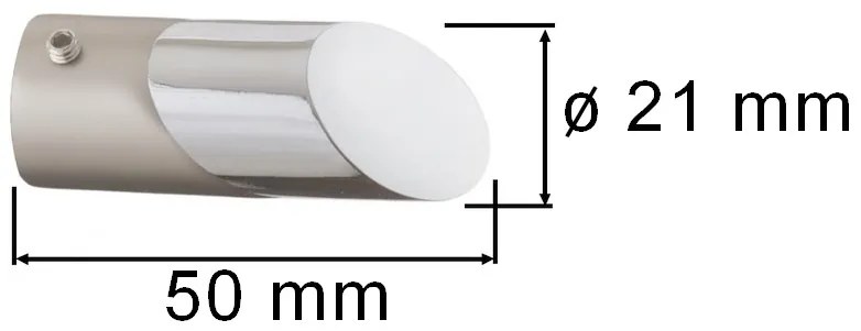 GARNÝŽE-HEBR Garnýž rýhovaná Piza II double chrom mat dvojitá 240 cm