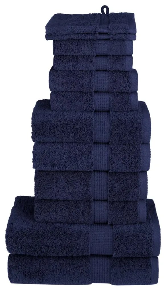 12dílná sada ručníků Premium SOLUND navy modrá 600 g/m² 137575