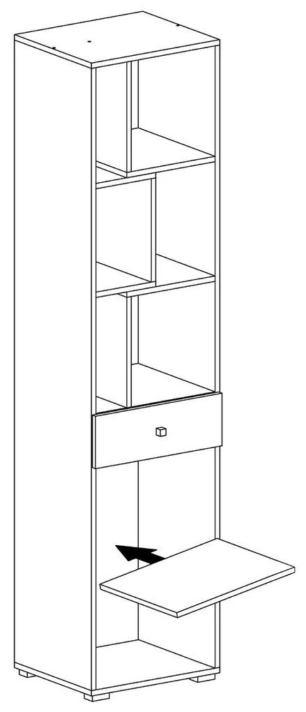 Sigma - regál SI 8 L/P - beton