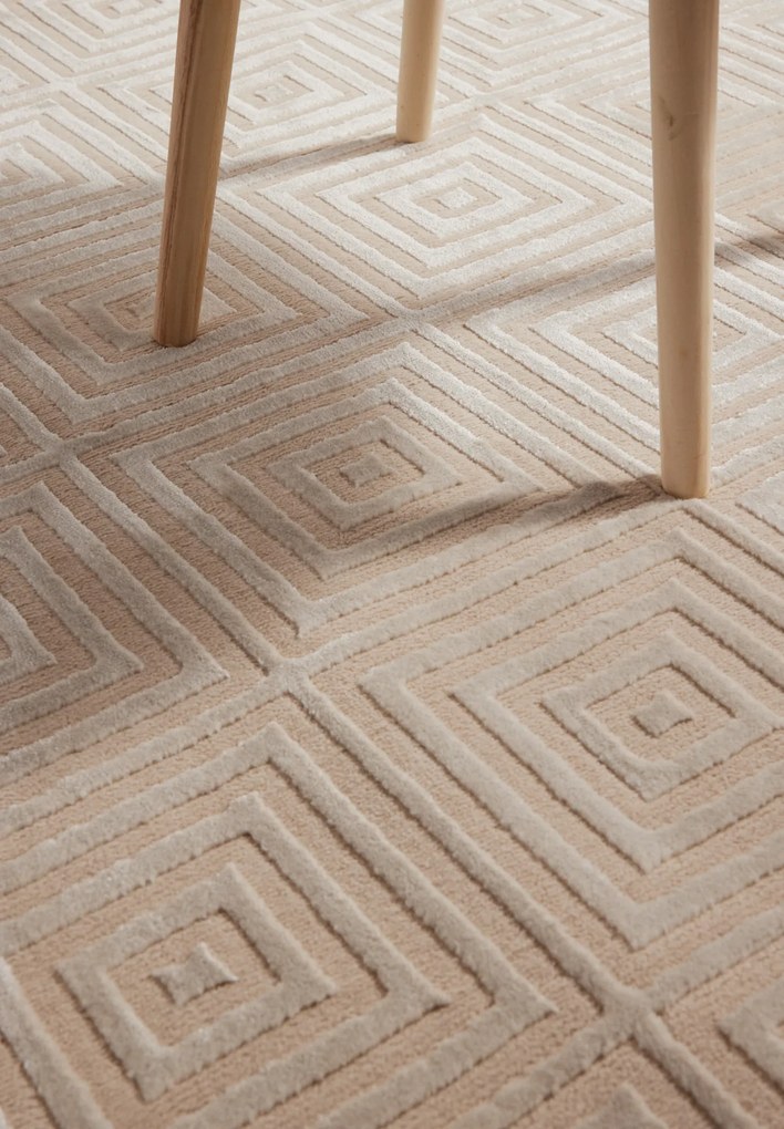 ELLE Decoration, Kusový koberec Perles 106183 Cream Beige z kolekce Elle, 120x170, béžová, ložnice