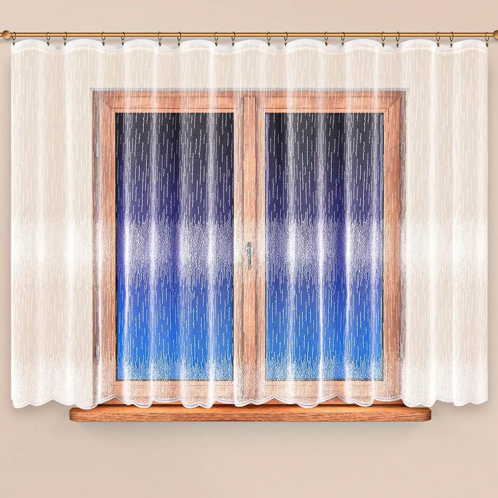 Olzatex kusová záclona BERGITA jednobarevná bílá, výška 160 cm x šířka 300 cm (na okno)