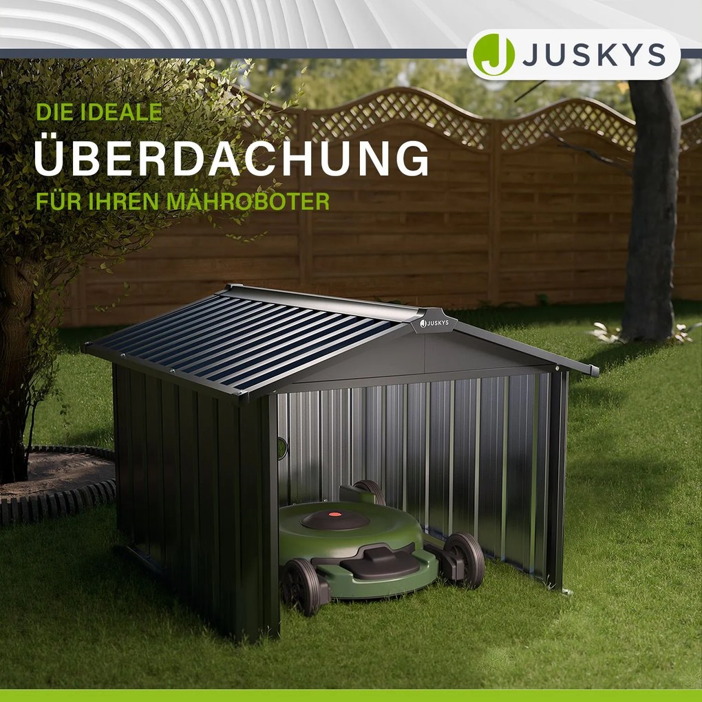 Juskys Přístřešek pro robotickou sekačku se sedlovou střechou