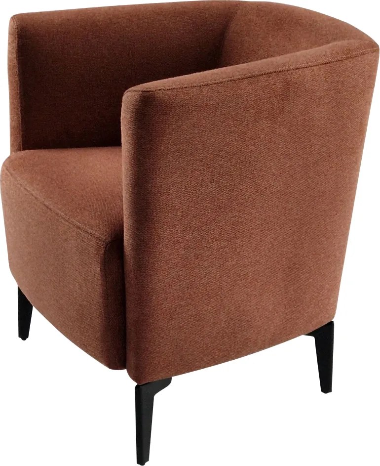 Designové křeslo, terakota/černá, KAPY