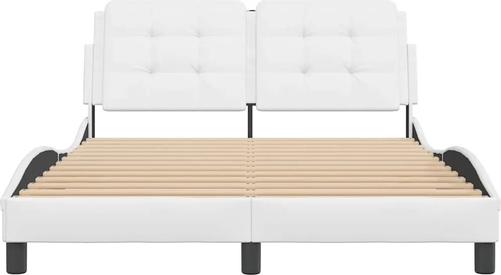 Rám postele bez matrace Zadar bílý 140x200 cm umělá kůže 3208185