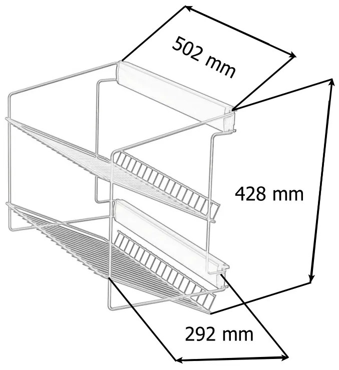 In-Design Úložný dvoupatrový koš Barva koše: šedá