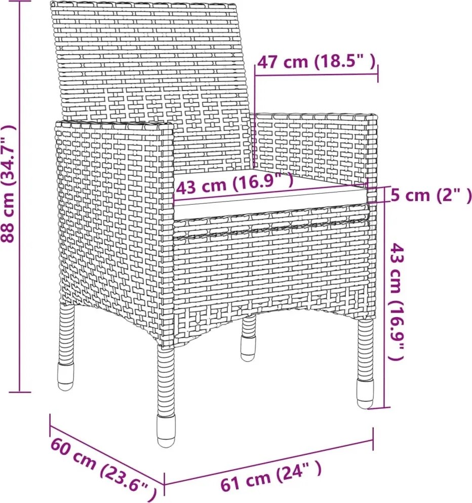 vidaXL 11dílný zahradní jídelní set s poduškami polyratan [3094908] Barva: Béžová