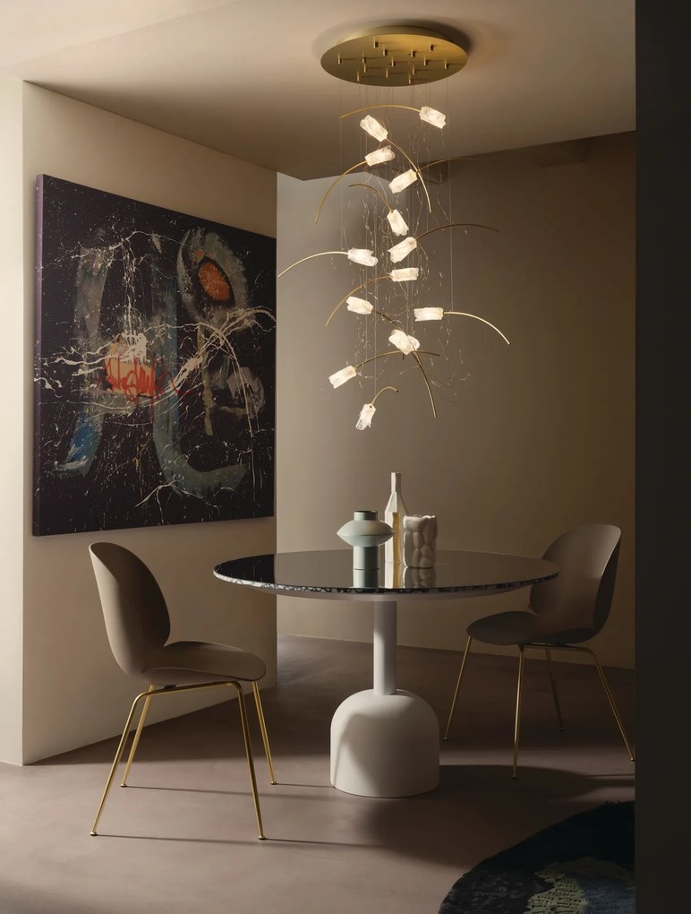 Slamp Tulip 14 round, závěsné designové svítidlo, 14x3,2W 3000K stmívatelné, průměr 50cm