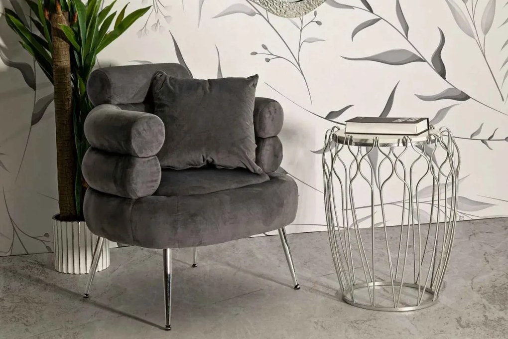 Designové křeslo Harmony šedé