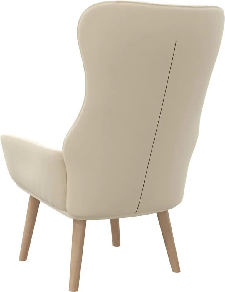 Relaxační židle krémová textil 341396