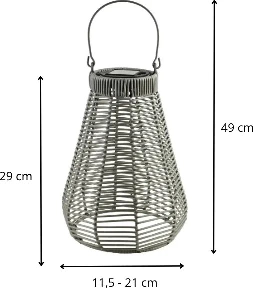 Solární lucerna SOKKE 29/49 šedá