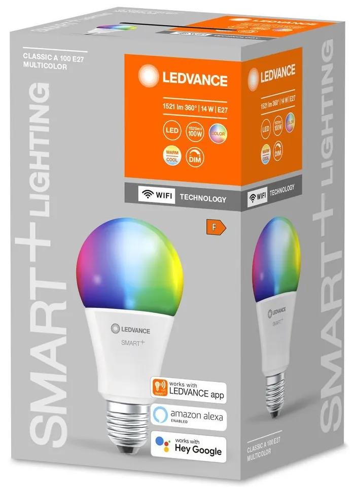 Chytrá stmívatelná LED RGBW žárovka E27 14W