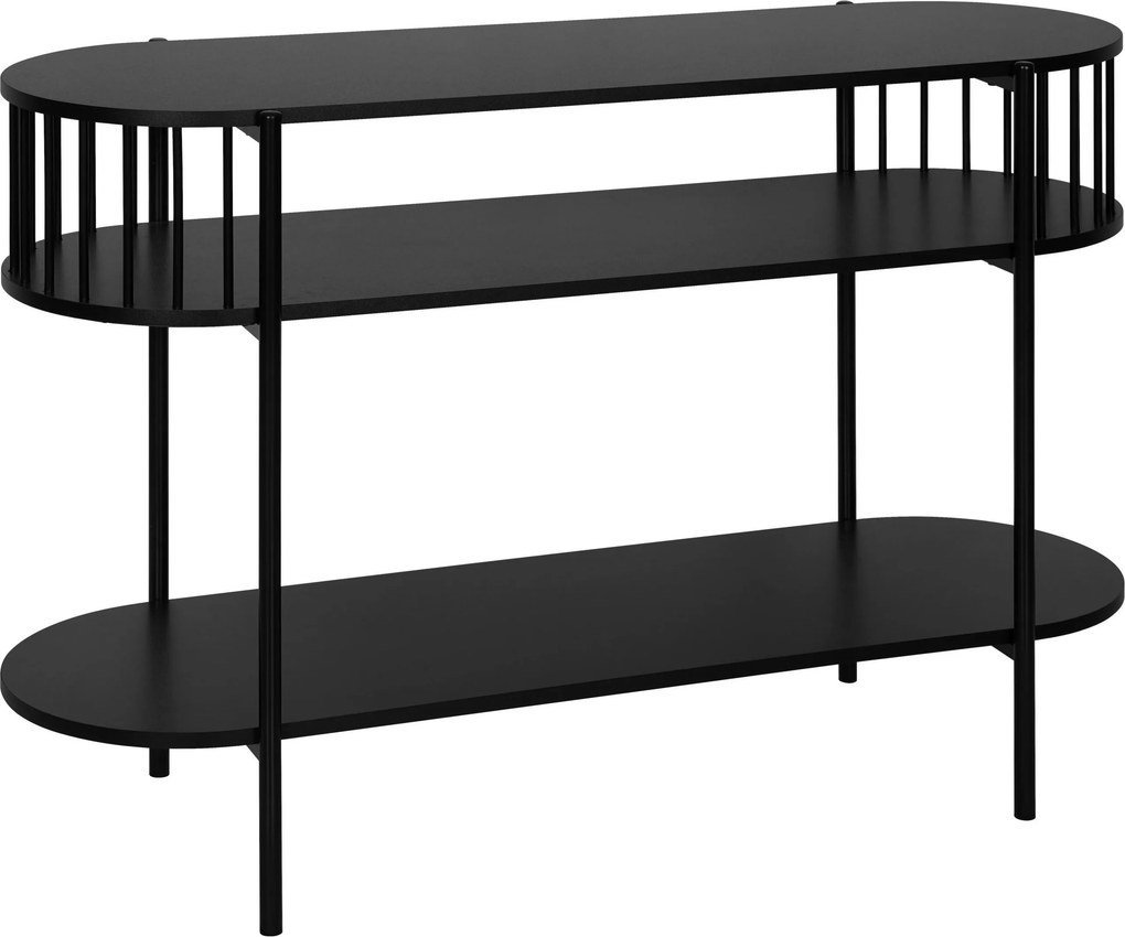 XXXLutz KONZOLOVÝ STOLEK, černá, kov, kompozitní dřevo, 110/39/76 cm Xora - Online Only konferenční stolky - 007968035102