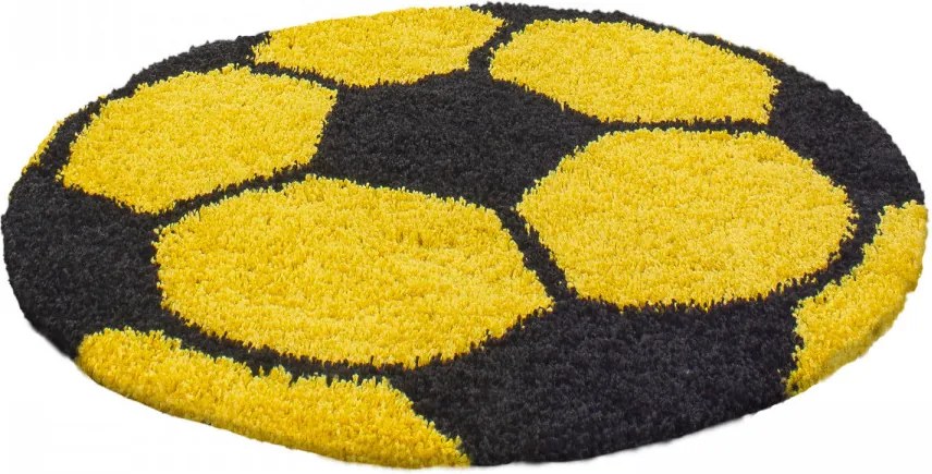 Hans Home | Kusový koberec Fun 6001 yellow - 120x120 (průměr) kruh