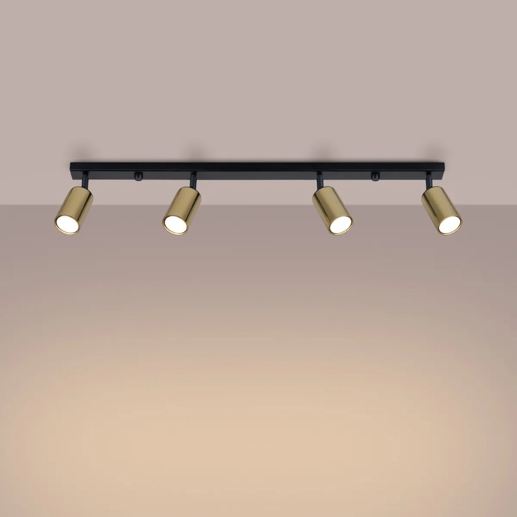 Sollux Lighting Stropní svítidlo WINX 4L Černá/zlaté