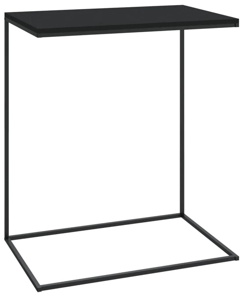 Odkládací stolek černý 55 x 35 x 66 cm kompozitní dřevo - Default Title