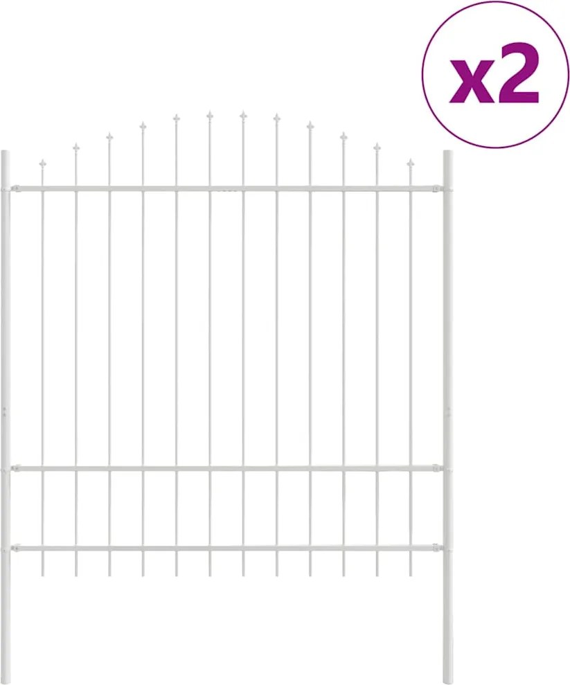 Zahradní plot WOERDEN 2 ks 170 x 215 cm Práškově lakovaná ocel 3360140