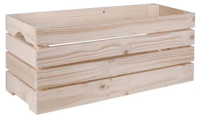 Dřevobox Dřevěná bedýnka 60 x 22 x 24 cm