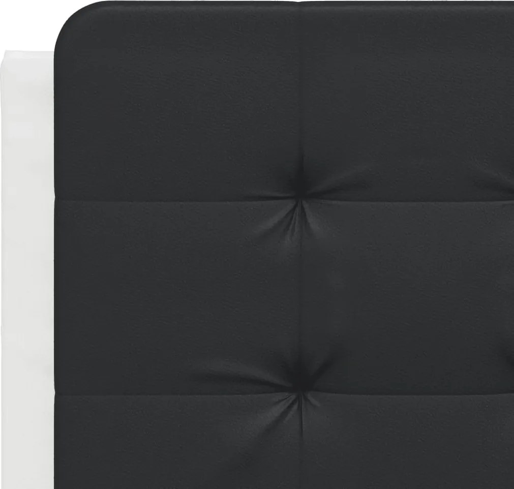 Postel s matrací Zadar bílá a černá 140 x 200 cm umělá kůže 3208872