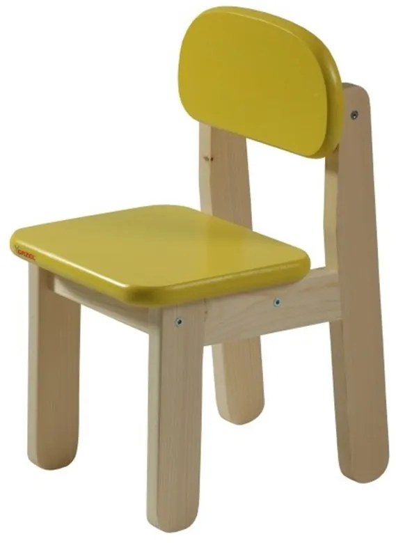 Dětská židle PUPPI - ŽLUTÁ  smrk