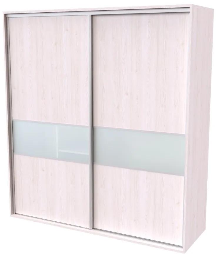 Nábytek Mikulík Skříň FLEXI 2 - 2x dveře dělené sklem MATELUX ROZMĚR: (š/v/h) 220 x 220 x 65 cm