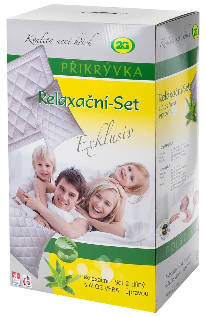 Souprava polštář a přikrývka Relaxační set s Aloe Vera