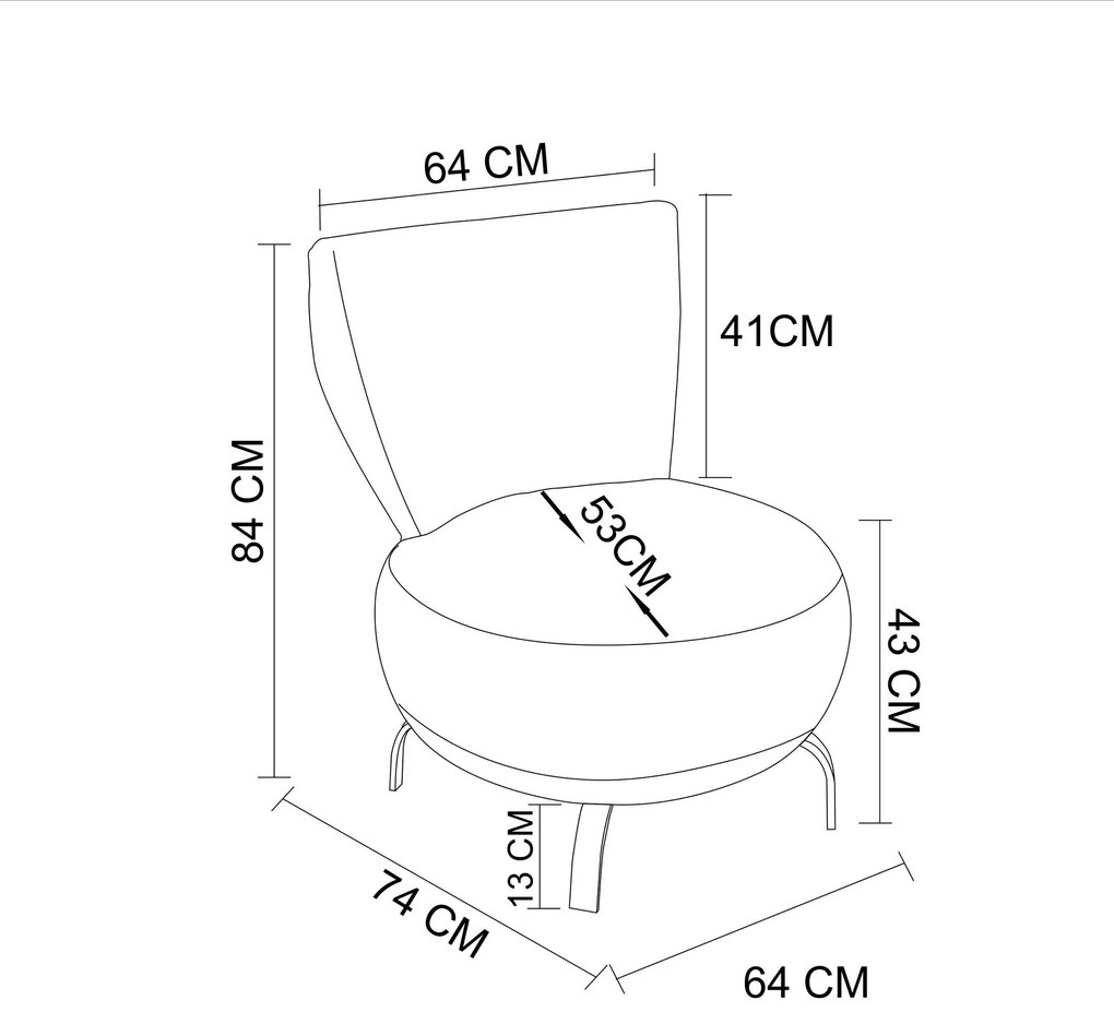 Atelier del Sofa Křeslo Set 2 ks Loly Set - Mustard, Hořčicová