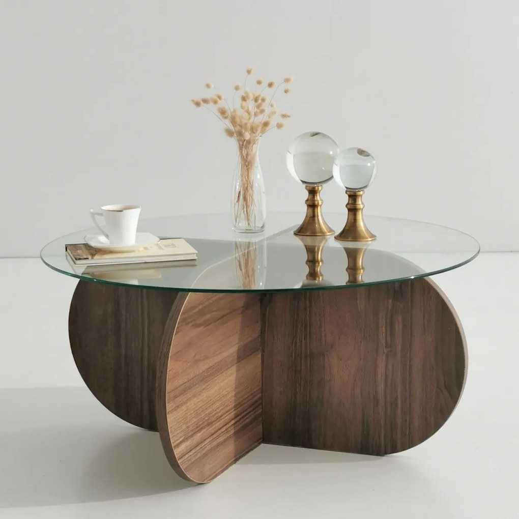 Konferenční stolek Bubble Walnut, ořech