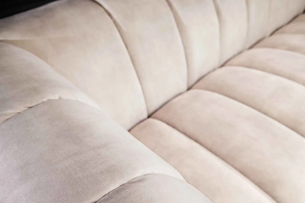 Designová sedačka Nikolai 225 cm šampaňský samet
