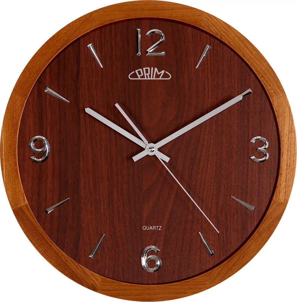 Nástěnné hodiny PRIM Wood Style II