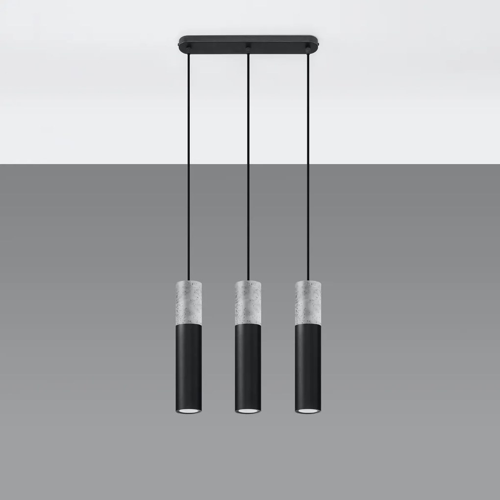 Sollux Lighting Závěsné svítidlo BORGIO 3L černé