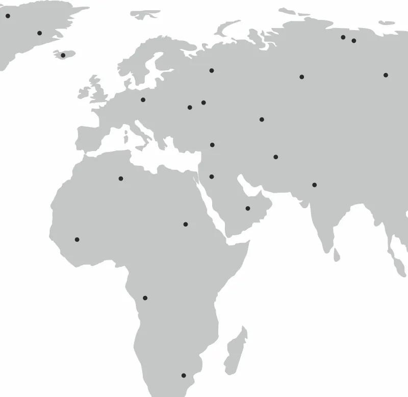 WALLVINIL Samolepky na zeď - Puntíky na Mapu světa Barva: Červená světlá, Velikost samolepky: Průměr 5mm